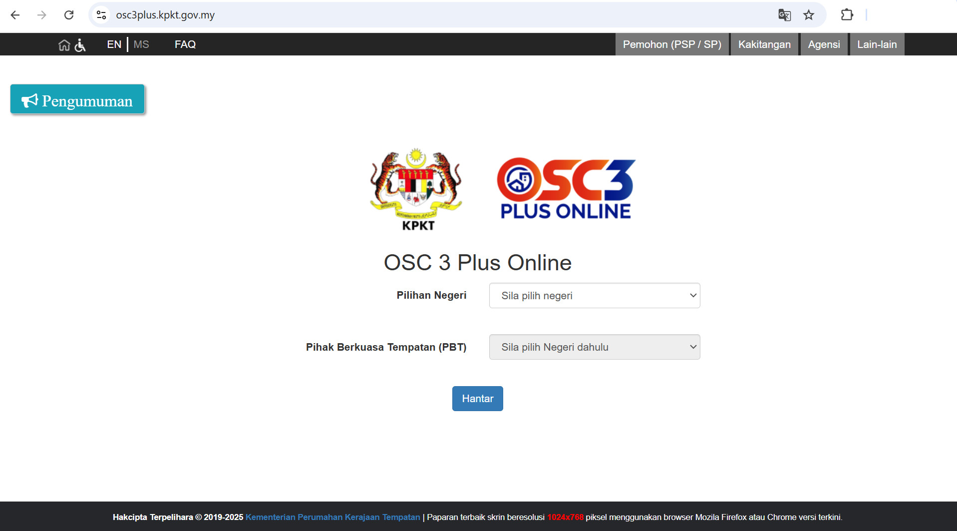 Majlis Daerah Gua Musang - OSC 3 PLUS ONLINE